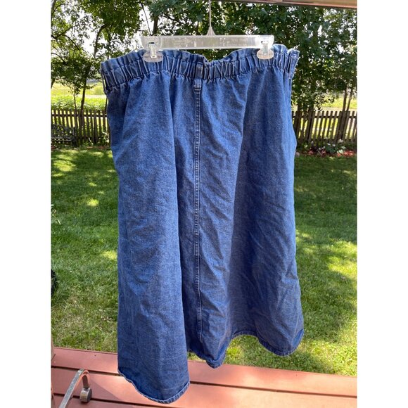 Cherokee | Skirts | Vintage Cherokee Womens Denim Aline Buttonfront ...